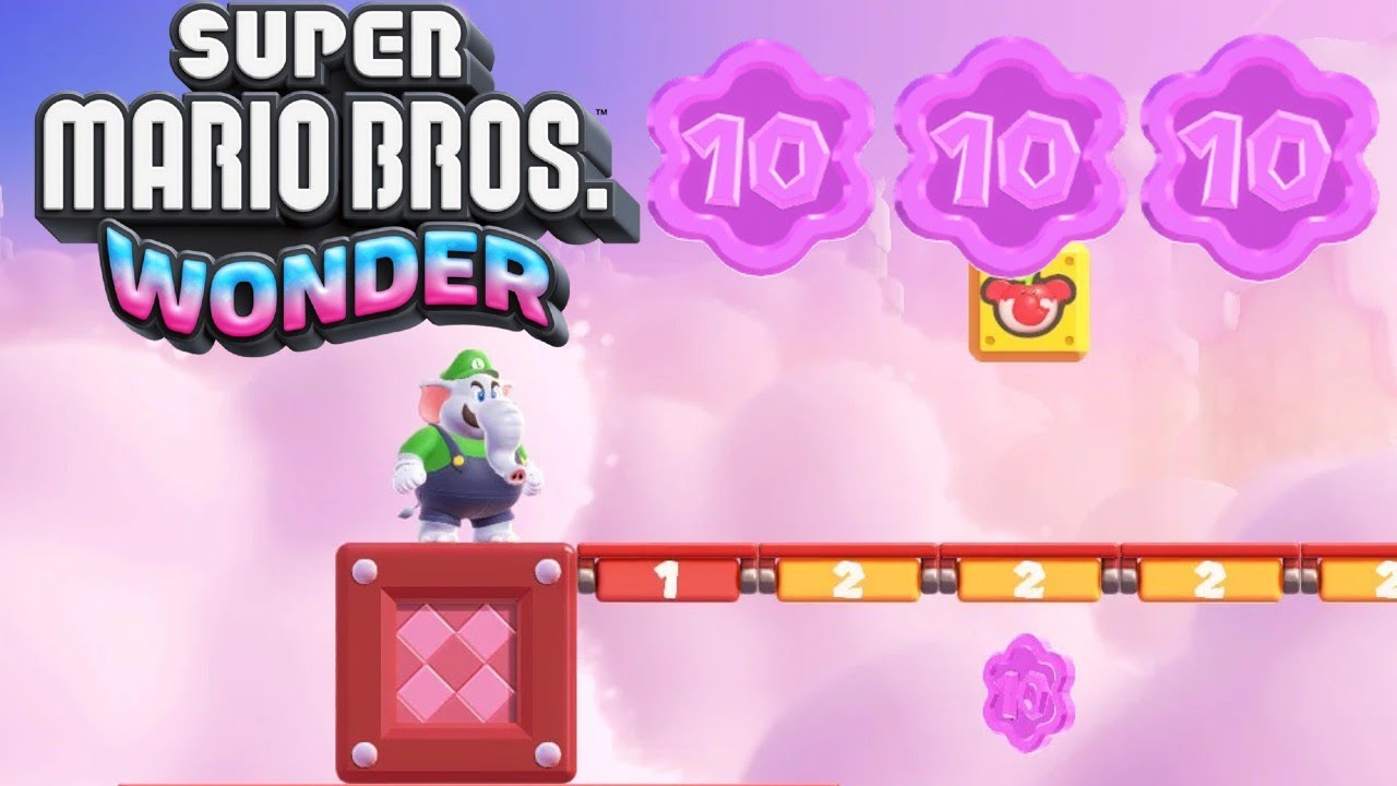 Super Mario Bros Wonder - Countdown to Drop Down All Purple Flower Coin ...