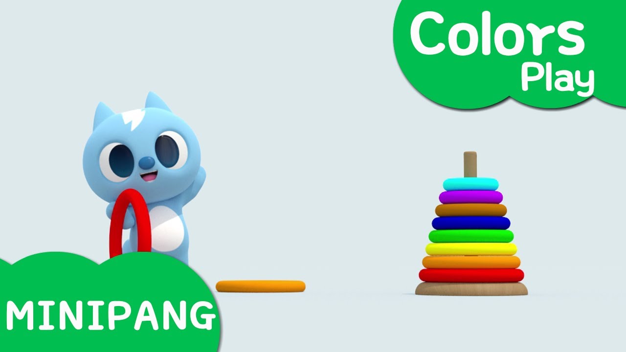 Learn colors with Miniforce | Ring toss game | Kids Fun Game | Color ...