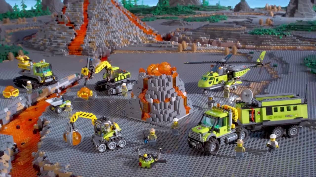 Lego City - Volcano - D'exploration Du Volcan - 60122 & 60123 & 60123 ...