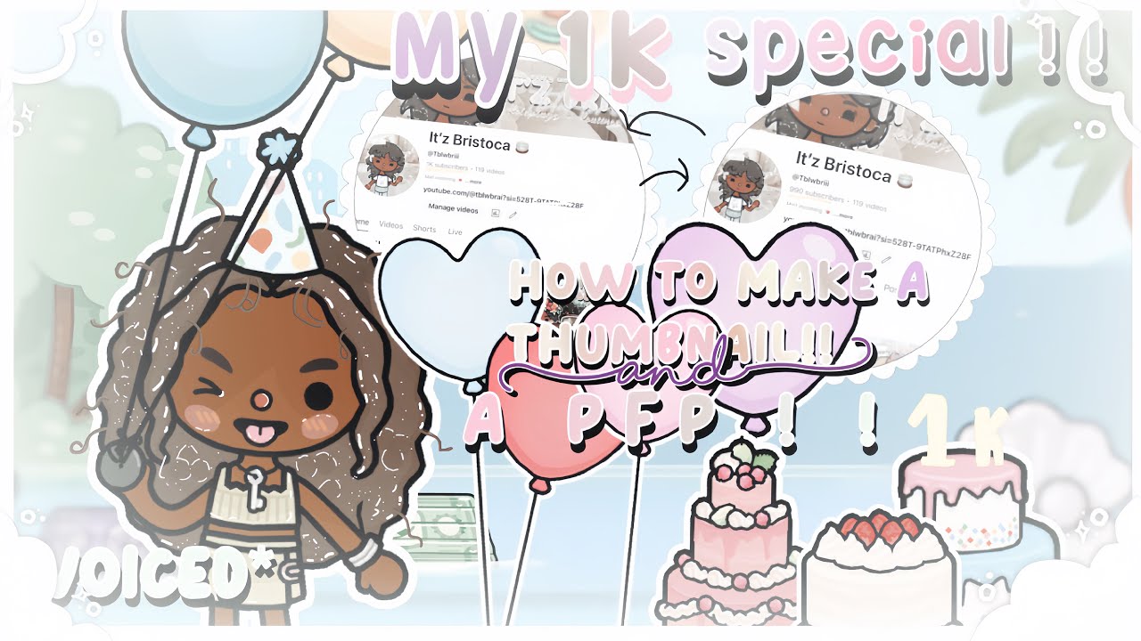 🪩MY 1K SPECIAL!! How To Make a Thumbnail AND a PFP ! *voiced*🎙️ - YouTube