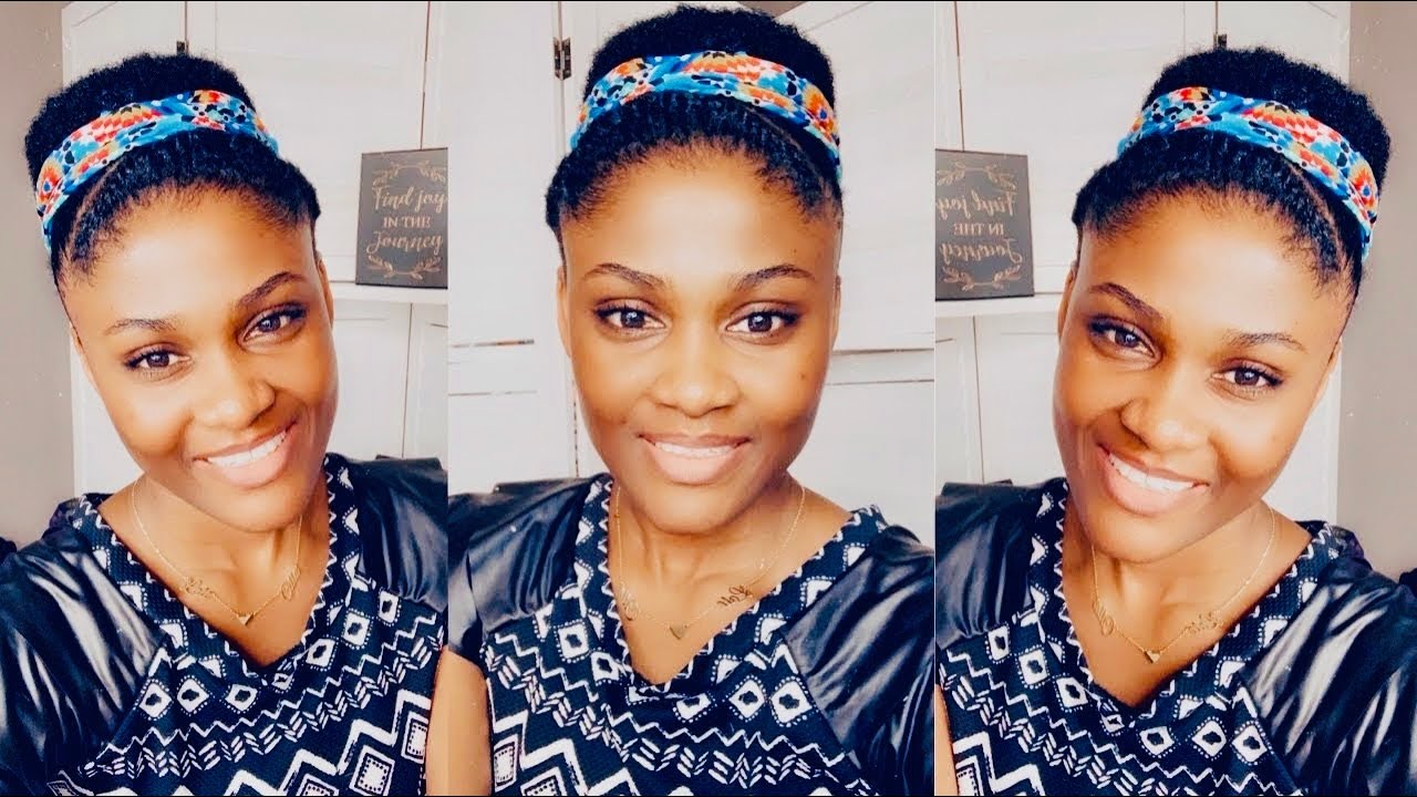 Flat Twist High Puff On Short Natural Hair TWA | Beginners Quick ...