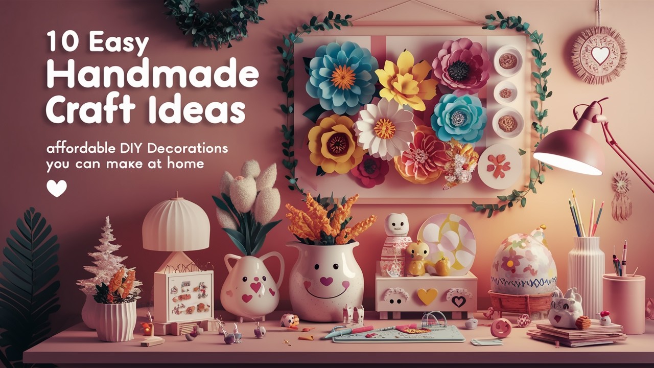 10 Easy Handmade Craft Ideas 💖 Affordable DIY Decorations You Can Make ...