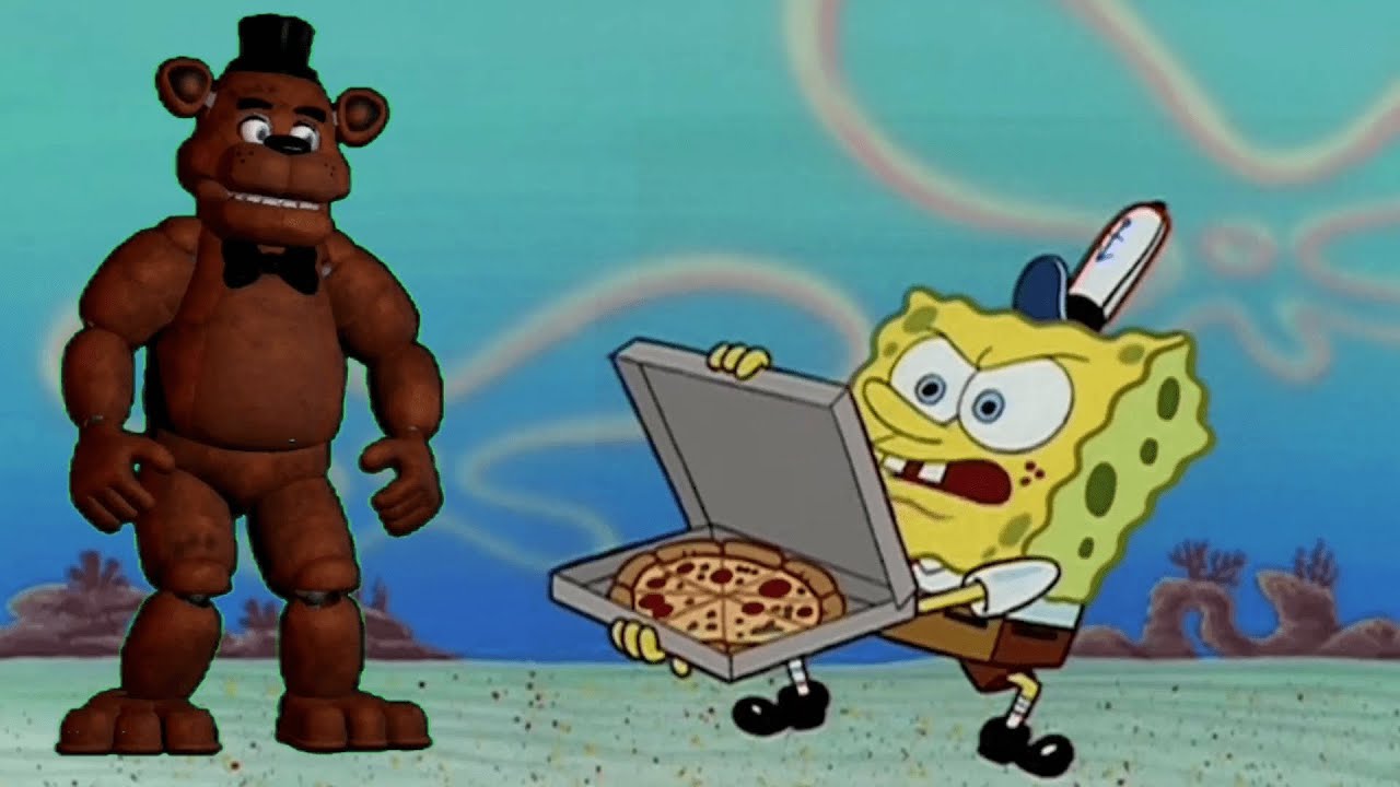 FNAF Freddy trying to get a pizza from Spongebob - YouTube