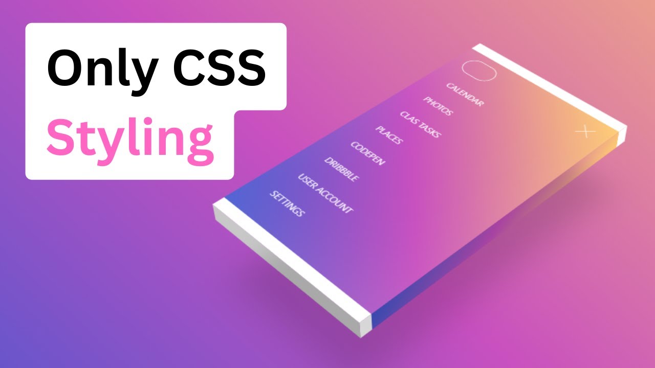 Build Css Only Menu Magic Menu Html Css Sidebar Menu Html Css