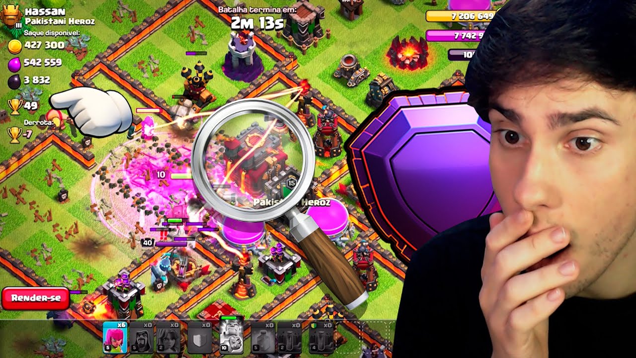 Encontrei Uma Vila Cv10 IncrÍvel No Push Cv8 Clash Of Clans Youtube