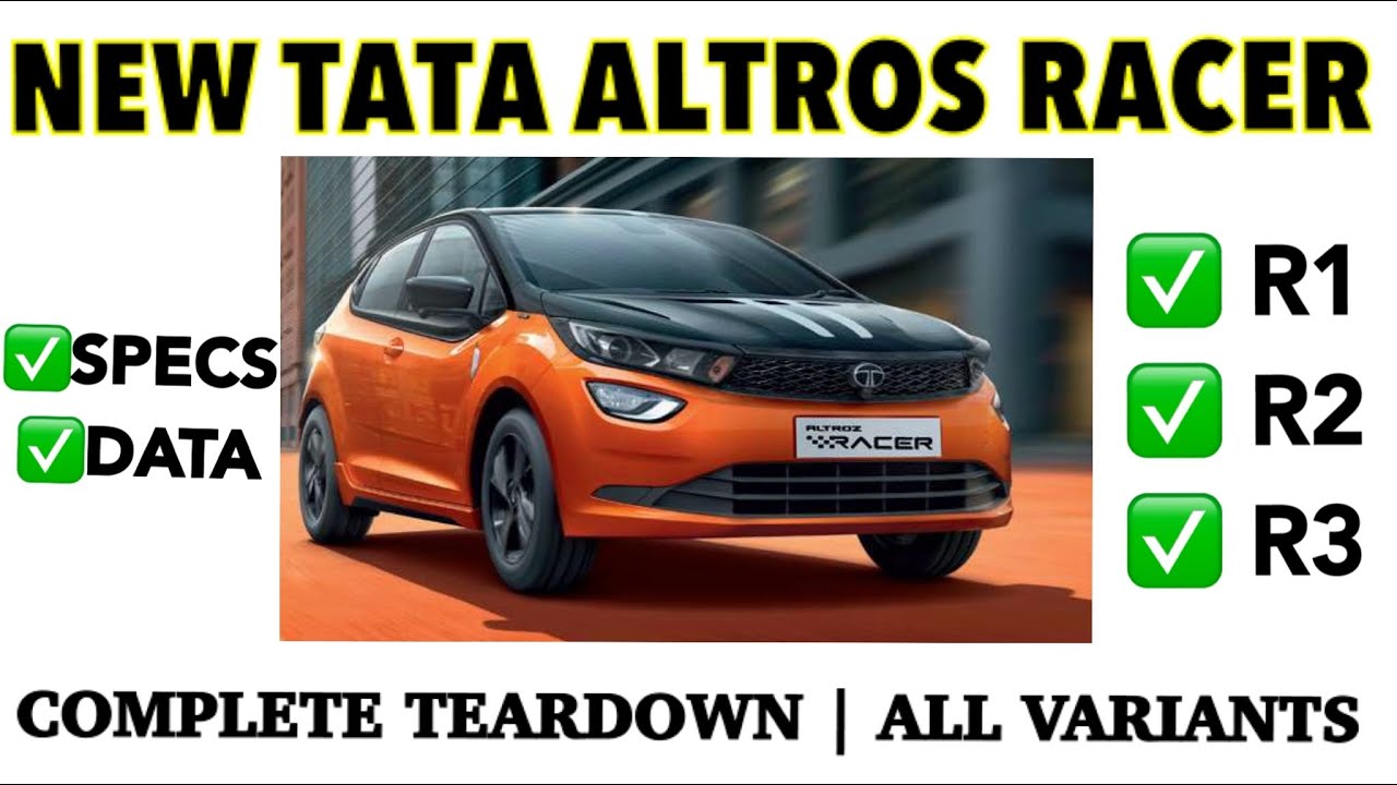 New TATA Altroz Racer 2024 All Variants R1, R2, R3 Explained with Specs ...