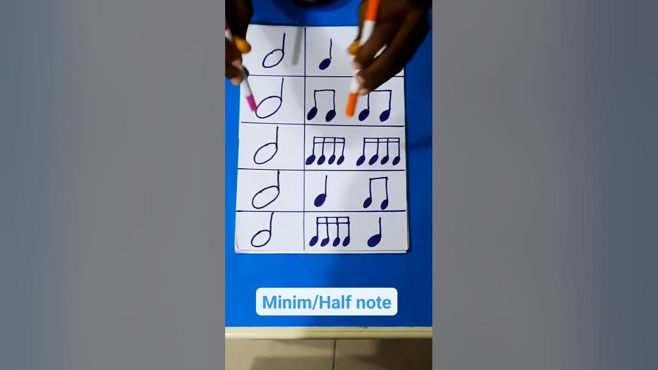 Musical Notes 2. Minim/ Half note. #halfnote #rhythm #halfnoterhythm # ...