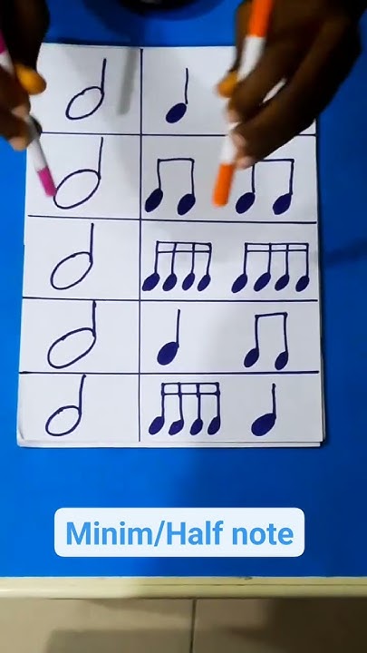 Musical Notes 2. Minim/ Half note. #halfnote #rhythm #halfnoterhythm # ...