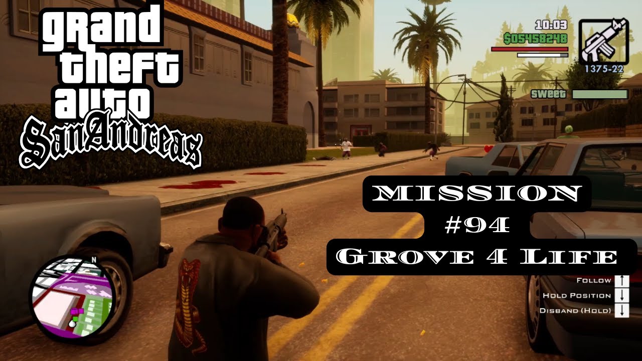 GTA San Andreas The Definitive Edition Görev 94 - Grove 4 Life - YouTube