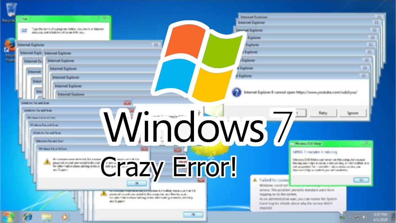 Windows 7 Crazy Error 60FPS - YouTube