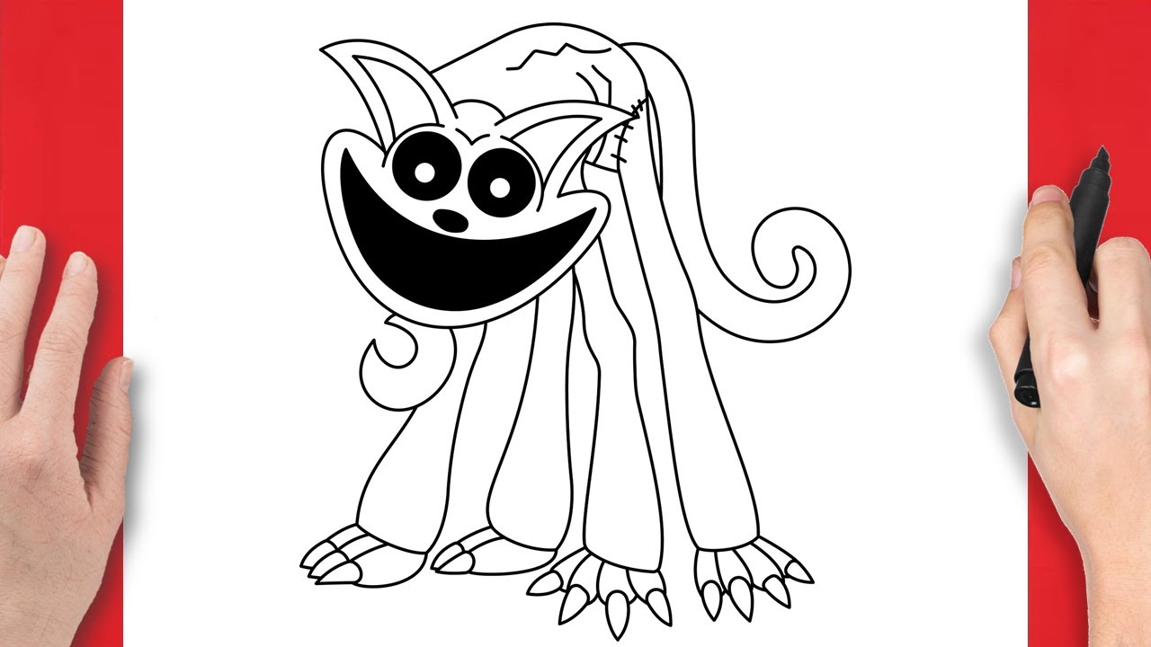 How To Draw Catnap - Step By Step Drawing - YouTube