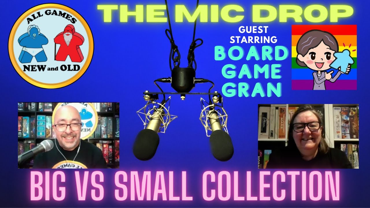The Mic Drop with Board Game Gran! Big Vs Small Game Collection - YouTube