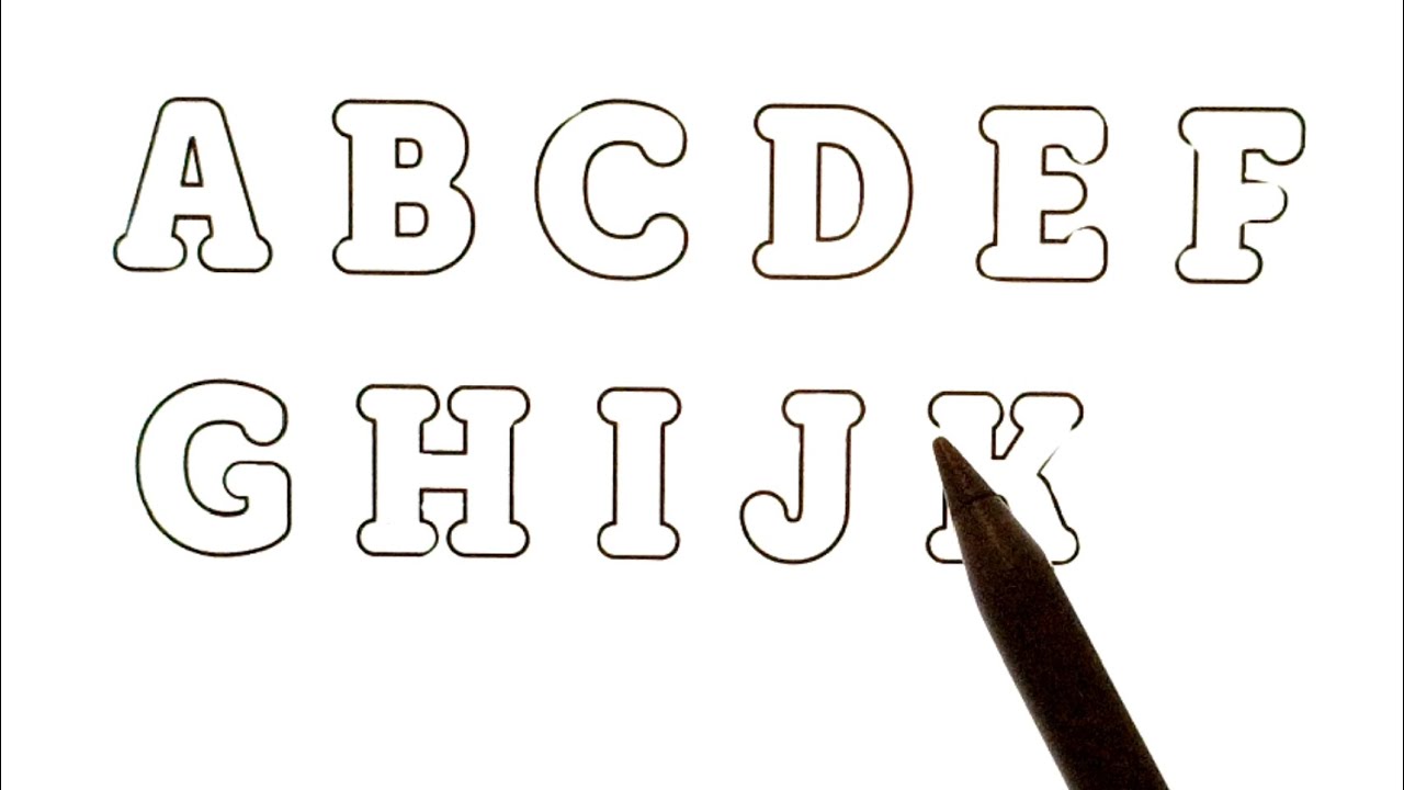 Learn ABC by Drawing & Coloring | Alphabet for Babies & Kids - YouTube