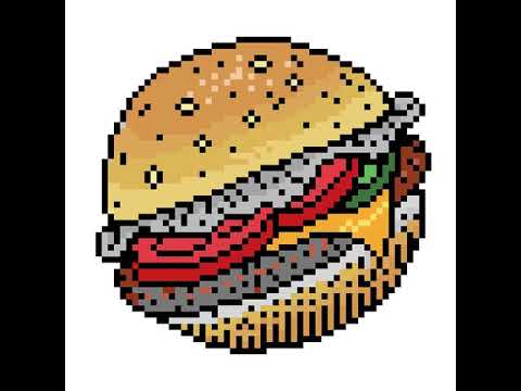 Pixel art hamburger - YouTube