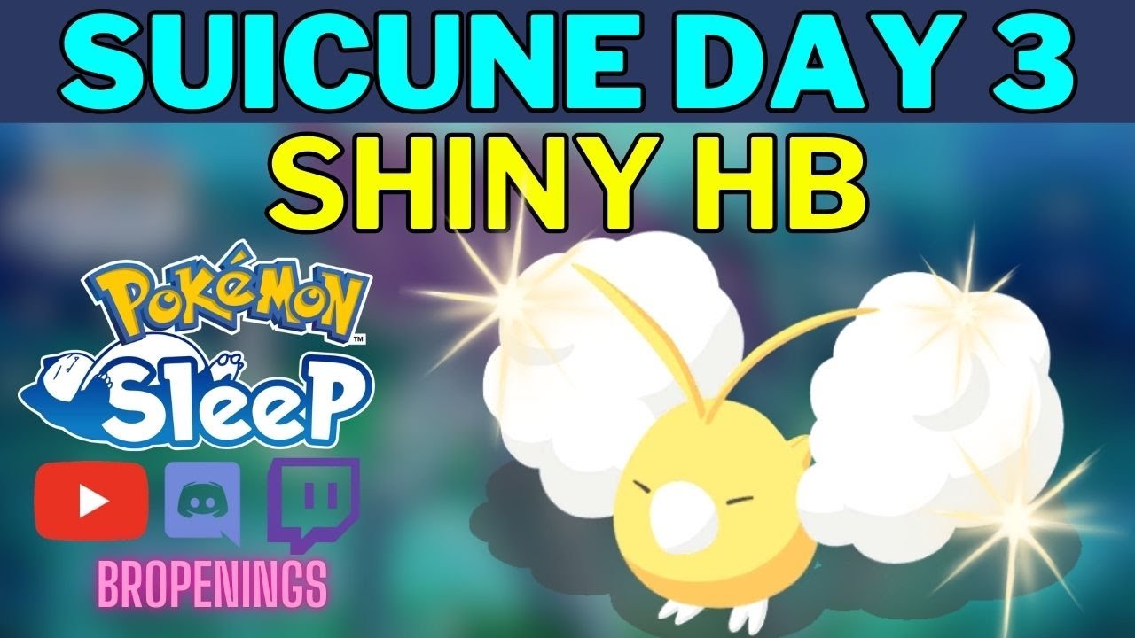 Suicune Day 3: Shiny Swablu, Piggy's HB Shiny Stash #pokemonsleep # ...