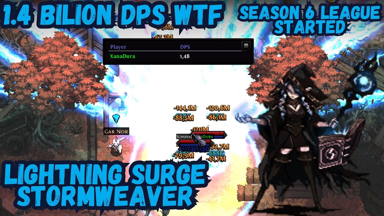 BEST LEAGUE STARTED END GAME STORMWEAVER /LIGHTNING SURGE BUILD /HERO ...
