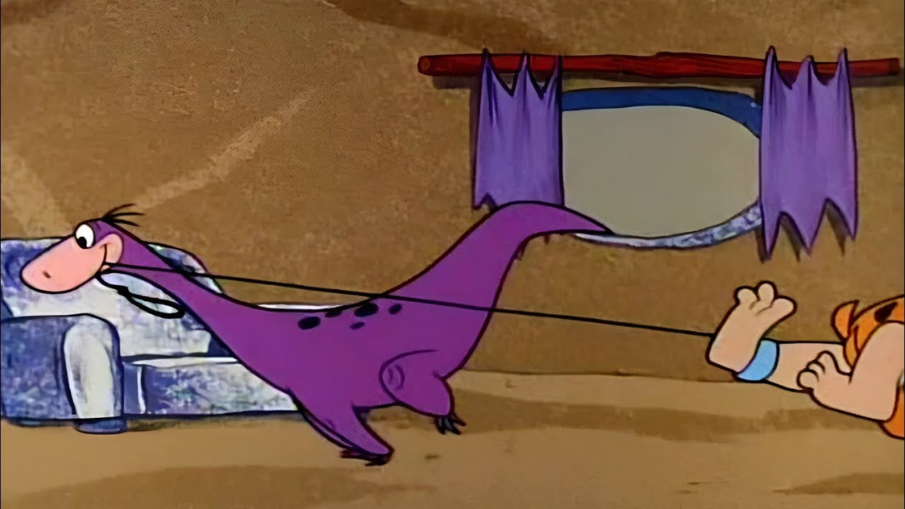 Dino Takes Fred For A Walk | The Flintstones - YouTube