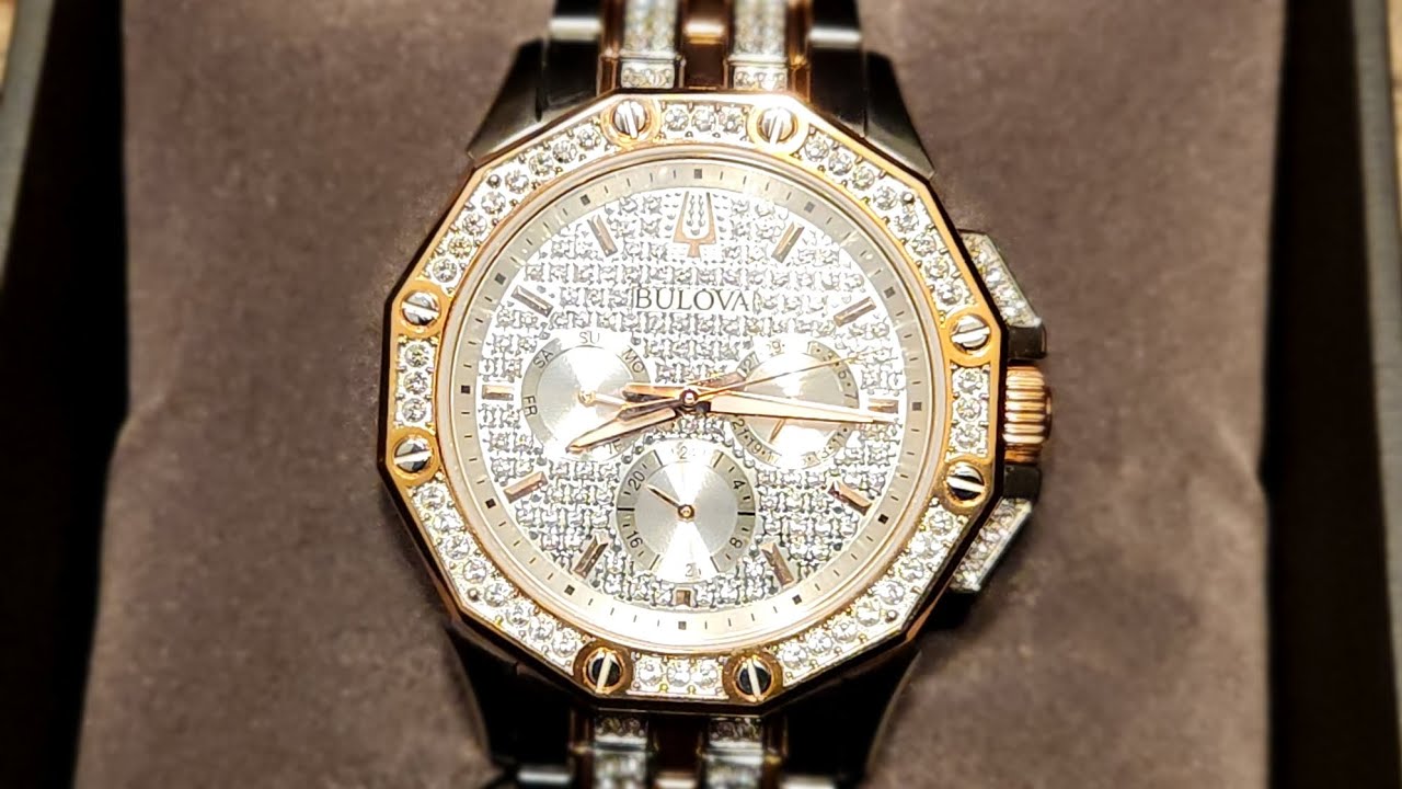 Bulova Octava Rose Gold two tone. 98C133 - YouTube