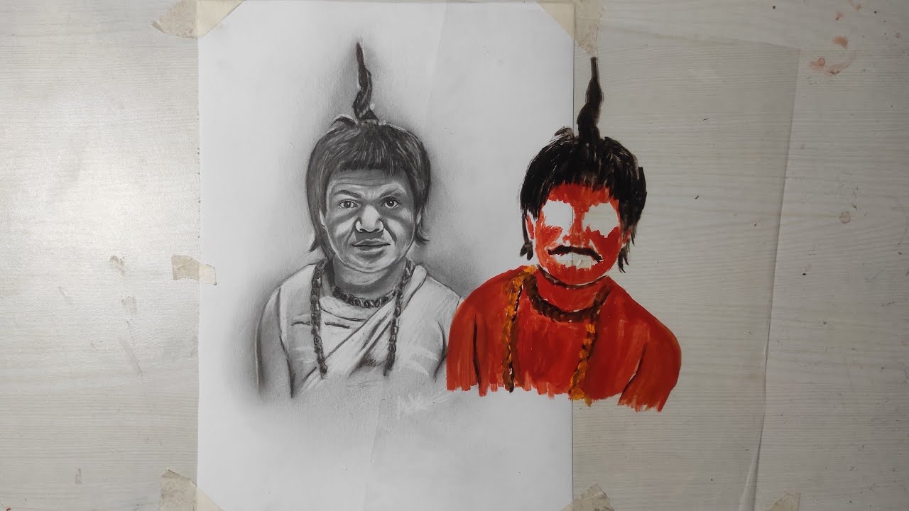 Drawing of Rajpal yadav as chhota pandit | bhool bhulaiyaa 2 - YouTube