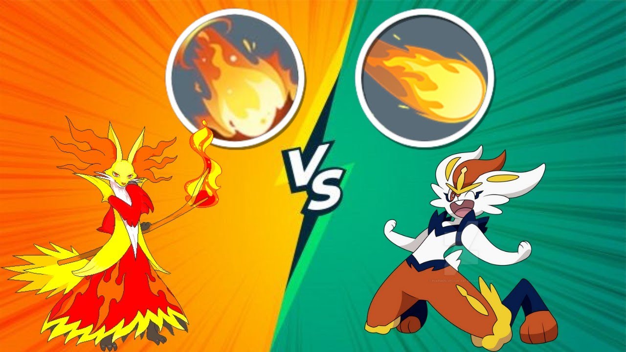 Cinderace PYRO BALL VS Delphox MYSTICAL FIRE Who Will Win | Pokémon ...