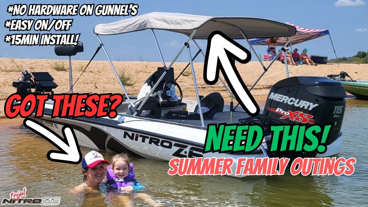 How To: Mount Bimini Top on a Bass Boat. (& Preserve Fiberglass Gunnel ...