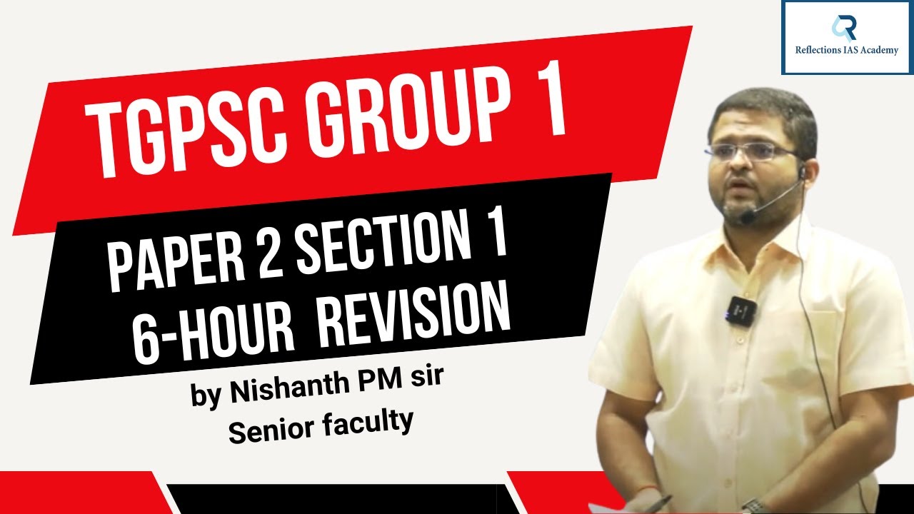 TGPSC Group 1 | Paper 2 Section 1 Revision Expert Class by Nishanth PM ...