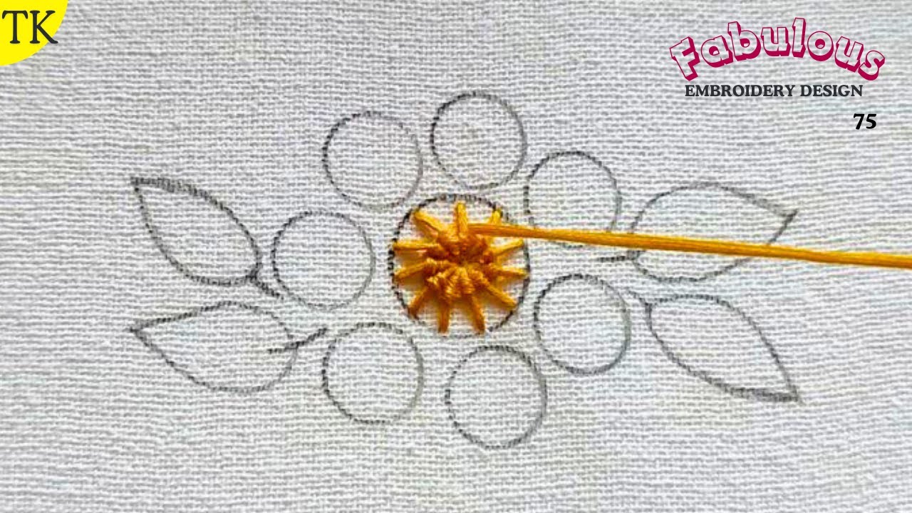 Beautiful flower design|latest hand embroidery tutorial|Embroidery ...