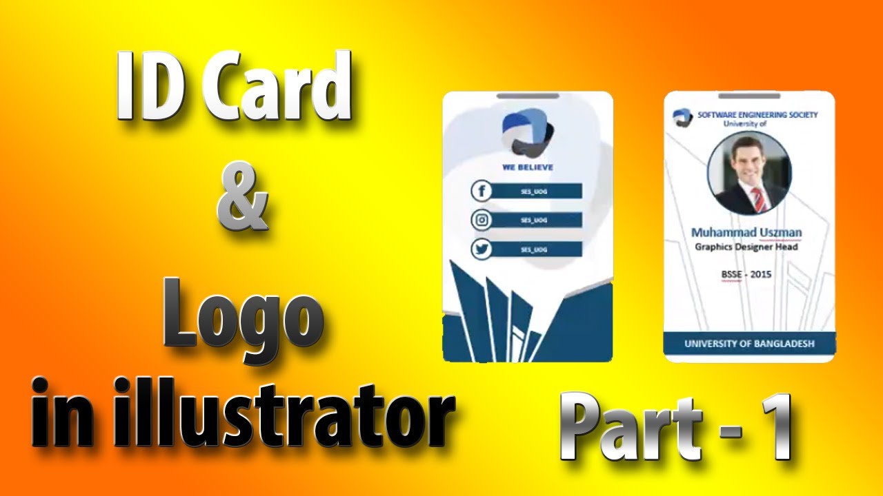 NTVQF Level - 2 ID card Part 1 #illustrator #Id card design - YouTube