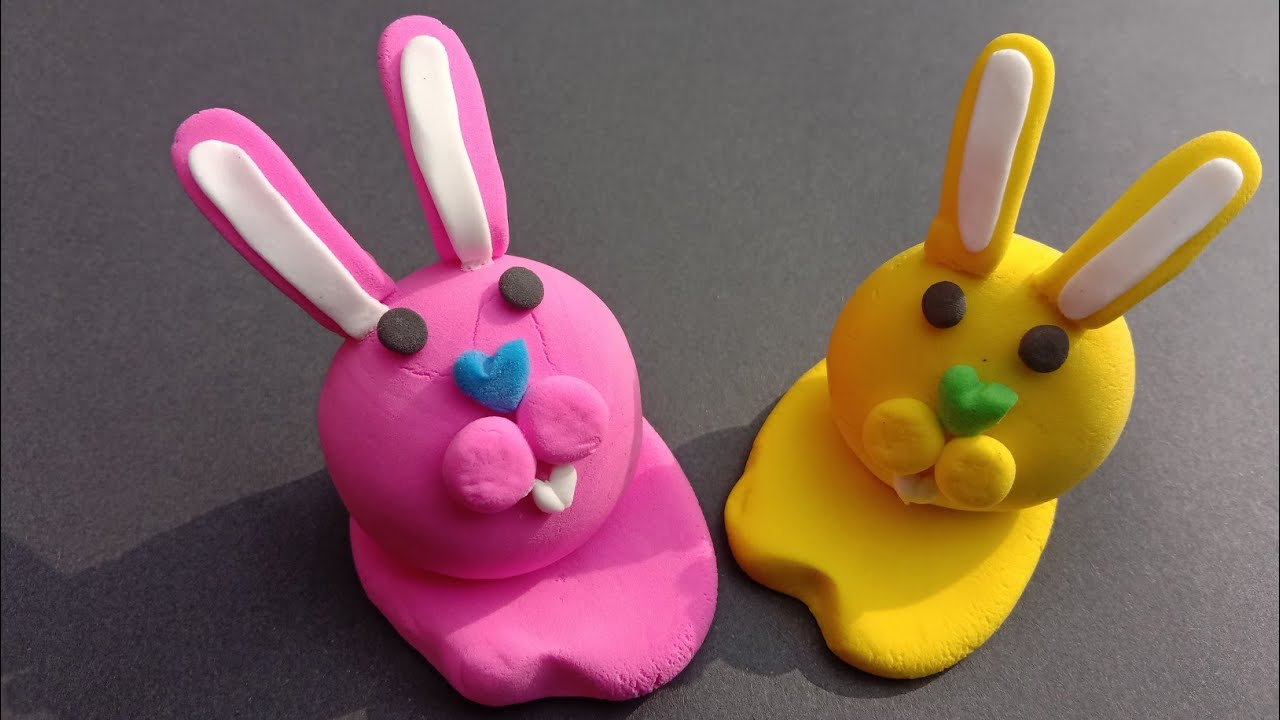 DIY How to Make Polymer Clay Miniature Rabbit | Bunny Clay Art | Mini ...