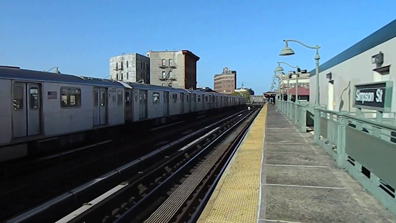 MTA New York City Subway Flatbush Avenue Bound R142 (2) Train @ Simpson ...