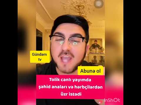 Tolik canlı yayımda şəhid ailələrindən və qazilərdən üzr istəyib ağladı