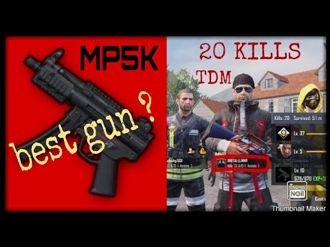 mp5k Pubg mobile gameplay | best gun ? | TDM | pubg mobile | emulator ...