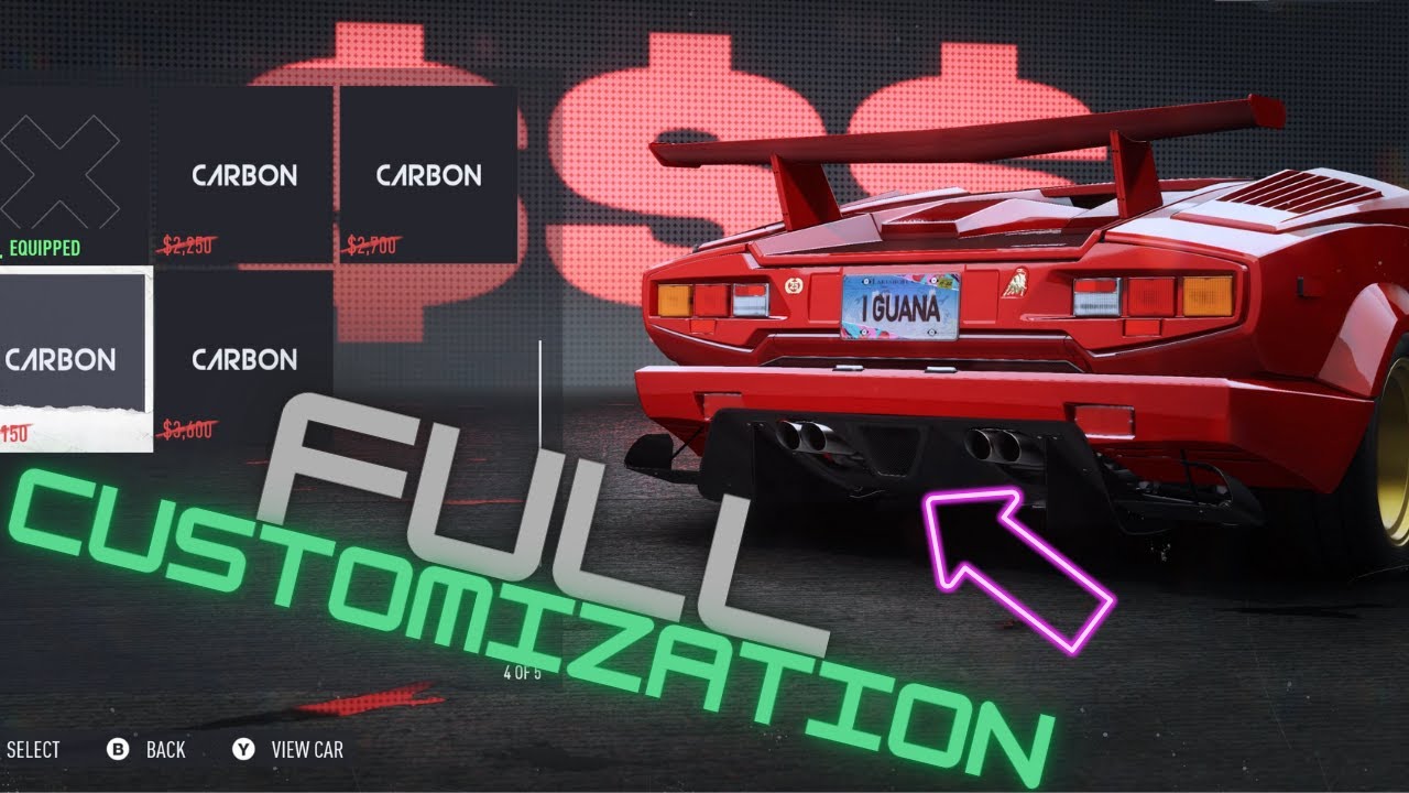 NFS: Unbound // Lamborghini Countach // Tuning Showcase - YouTube