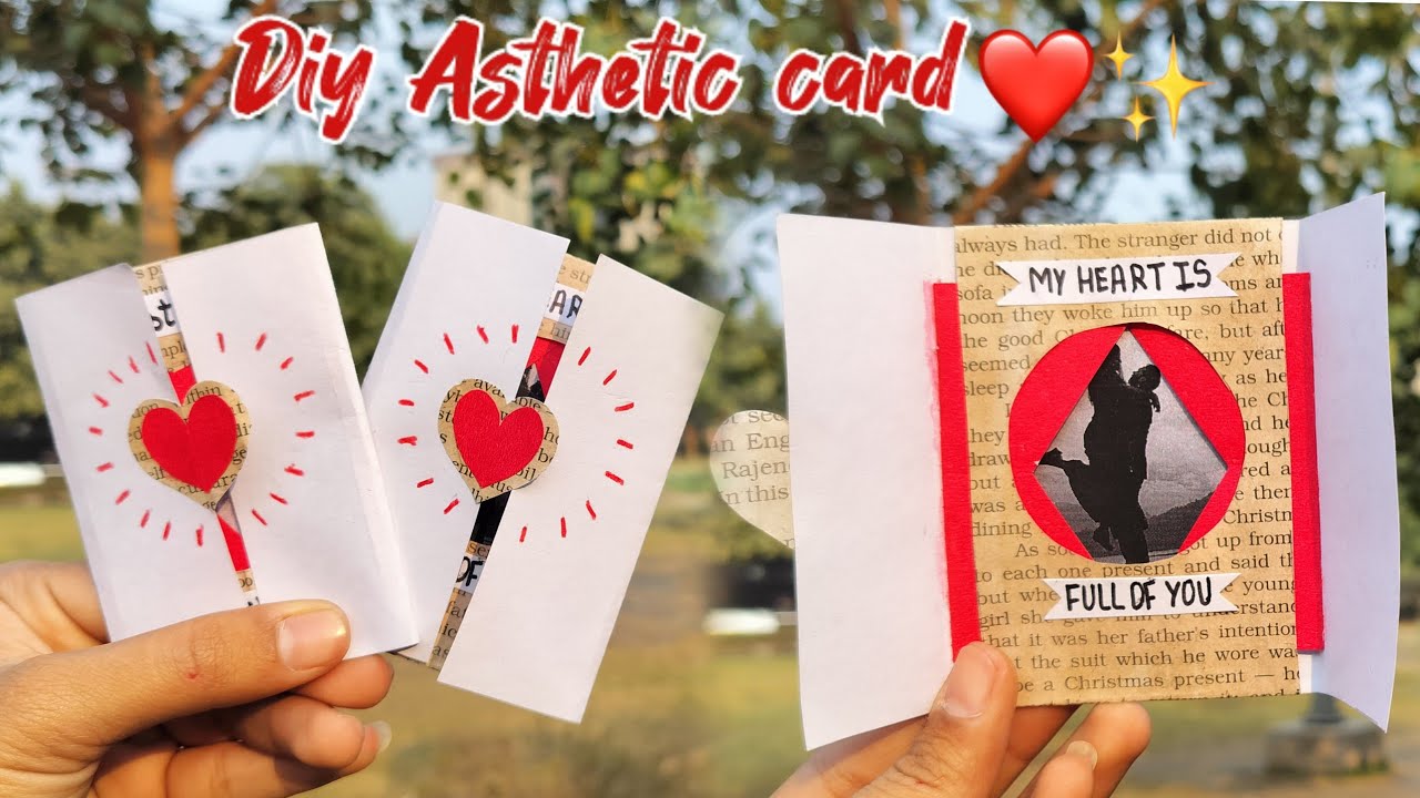 DIY ASTHETIC CARD TUTORIAL 😍 ️ | DIY CAMERA LENS CARD📷💌 | HANDMADE ...