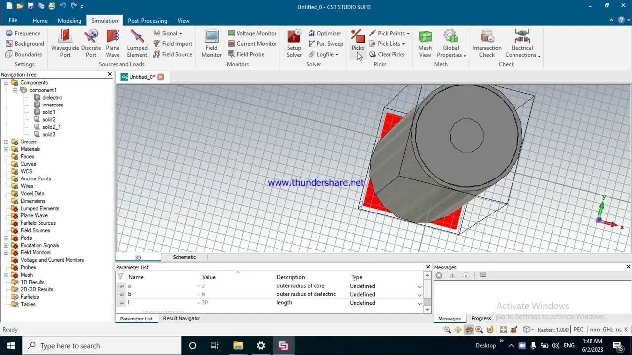 Coaxial cable simulation with CST - YouTube