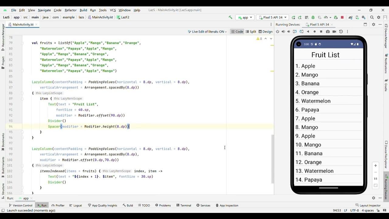 LazyColumn 簡易清單 - YouTube