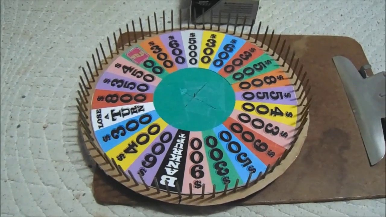 homemade wheel of fortune 95 - YouTube