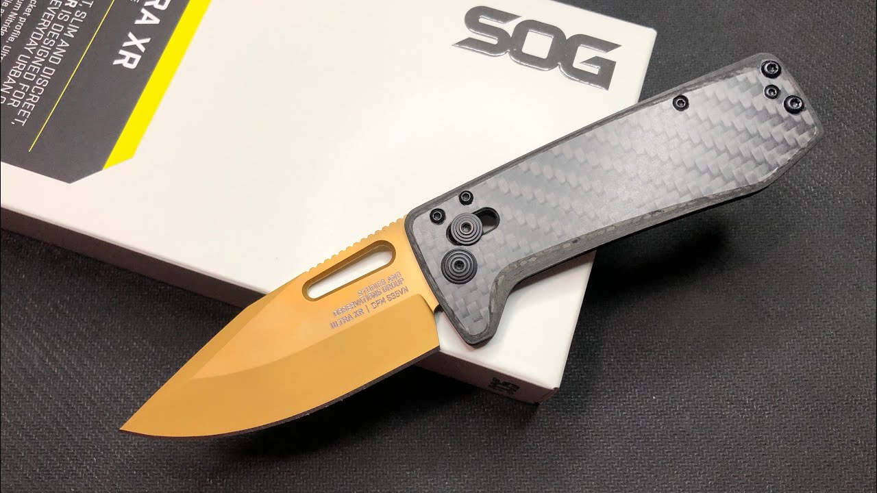 SOG Ultra XR in Gold Carbon Fiber / unboxing / quick review ...