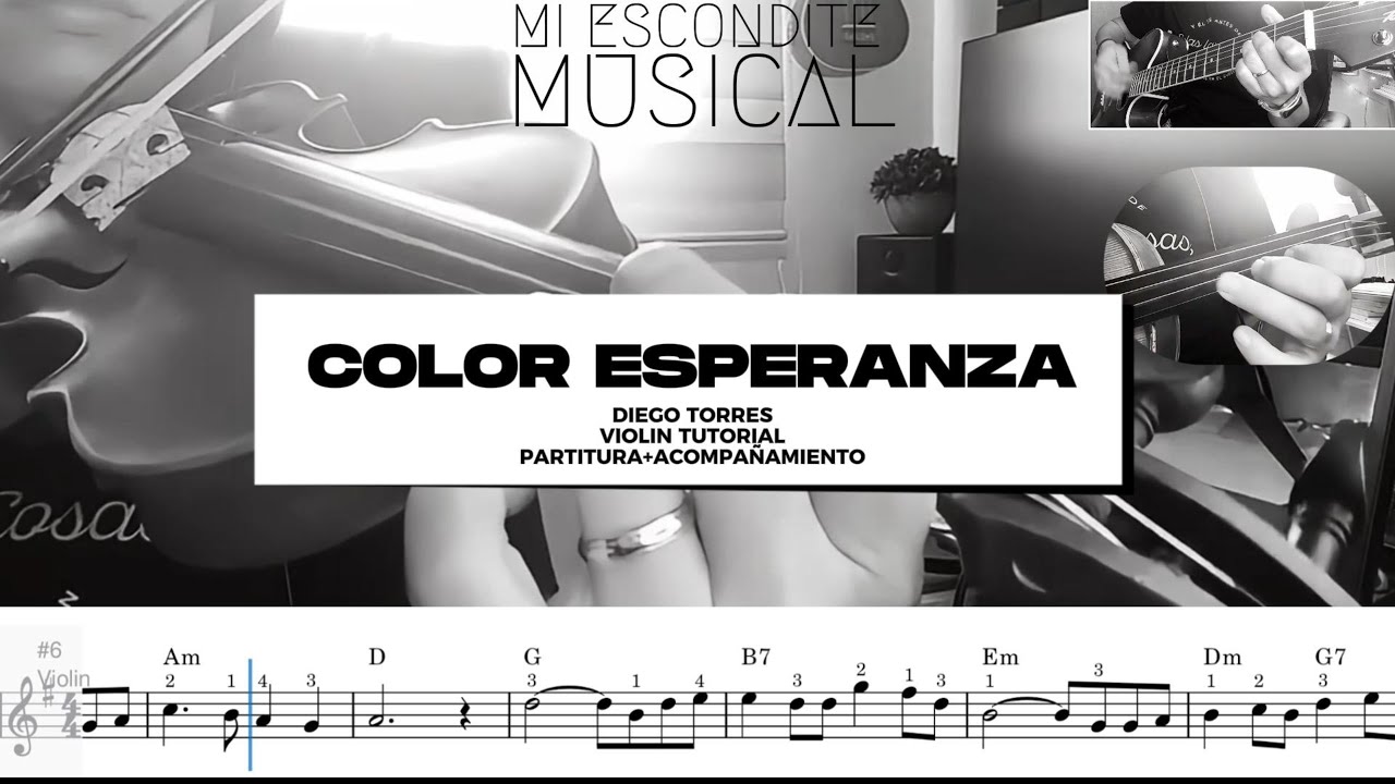 Color Esperanza | Diego Torres | Tutorial Violin - YouTube