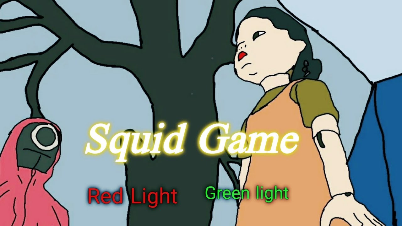 Squid Game || Red Light Green Light scene || 2D animation || Bald buddy ...