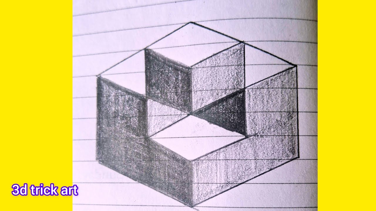 Very Easy || How To Draw 3D Anamorphic Illusion || 3D Trick Art On ...