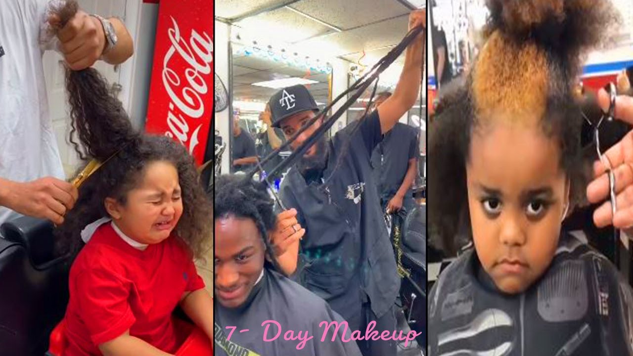 The Art of Cutting Kids Hair ️20 years Big Chop Cut! Amazing Curly ...