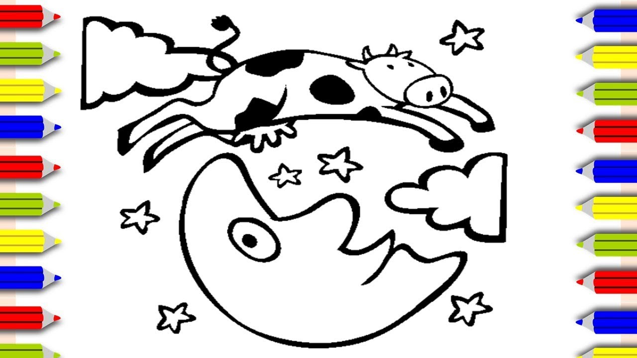 Coloring Hey Diddle Diddle | Coloring pages for kids | Çocuklar için ...