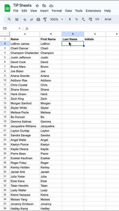 3 Name Shortcuts in Google Sheets! How to get first name, last name and ...