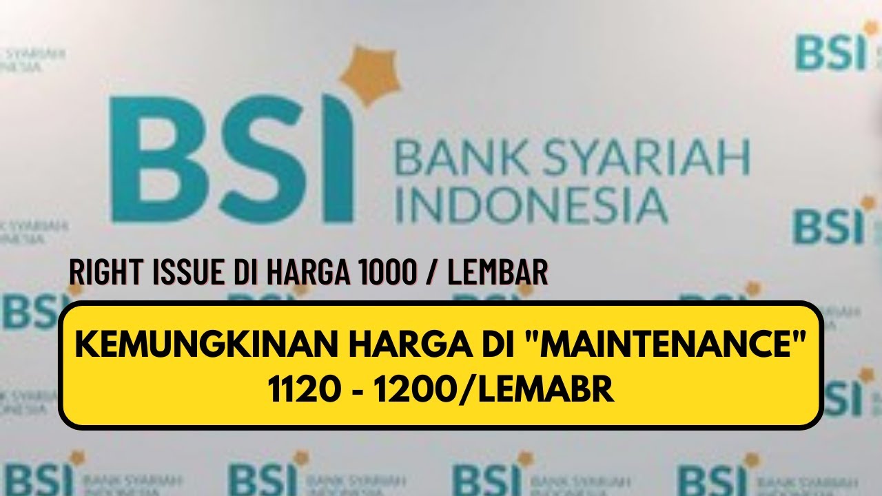 BANK SYARIAH INDONESIA (BRIS) RIGHT ISSUE HARGA 1000 / LEMBAR | SAHAM BLIBLI (BELI) DIKOLEKSI ...