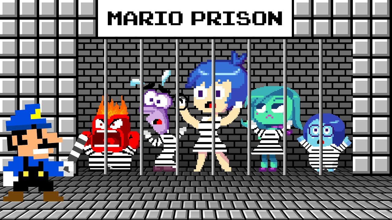Mario Police, but All Characters INSIDE OUT Escape Prison - YouTube