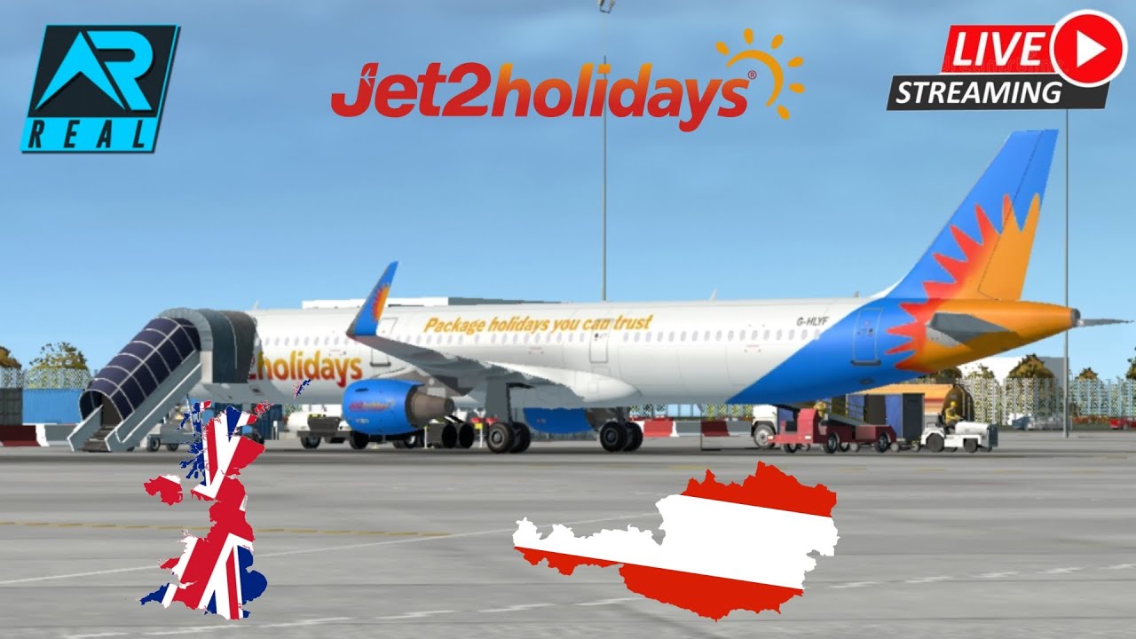🔴 Real Flight Simulator - Jet2 A321-200 | Manchester (MAN) - Innsbruck ...