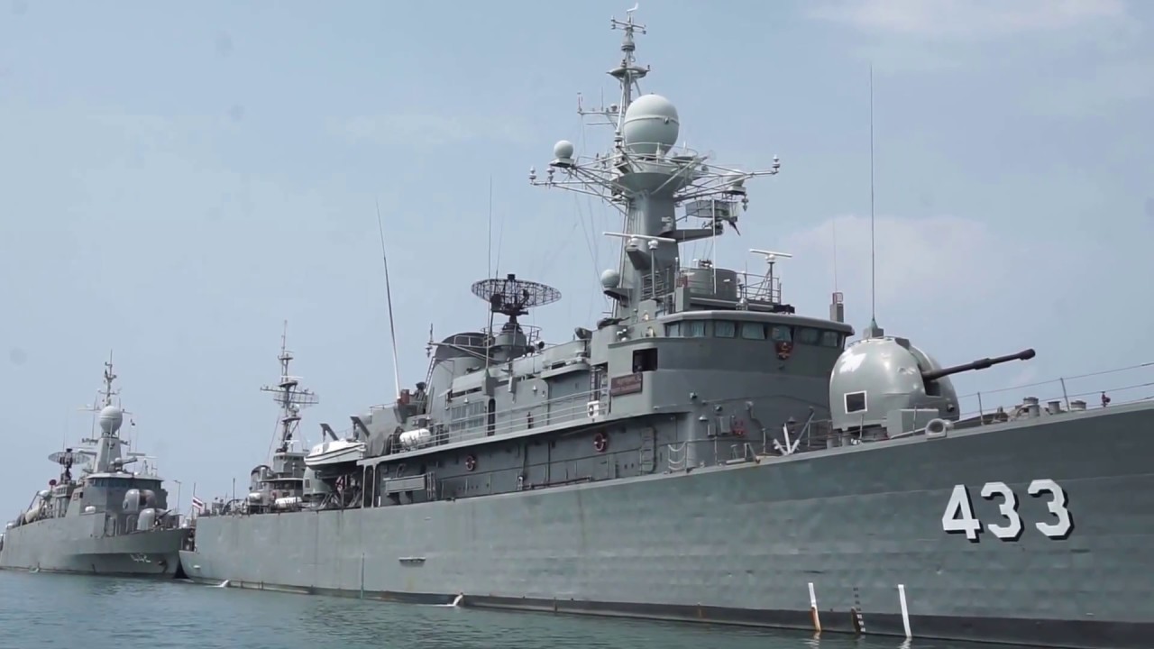 Royal Thai Navy Battleship at Sattahip District, Thailand - YouTube