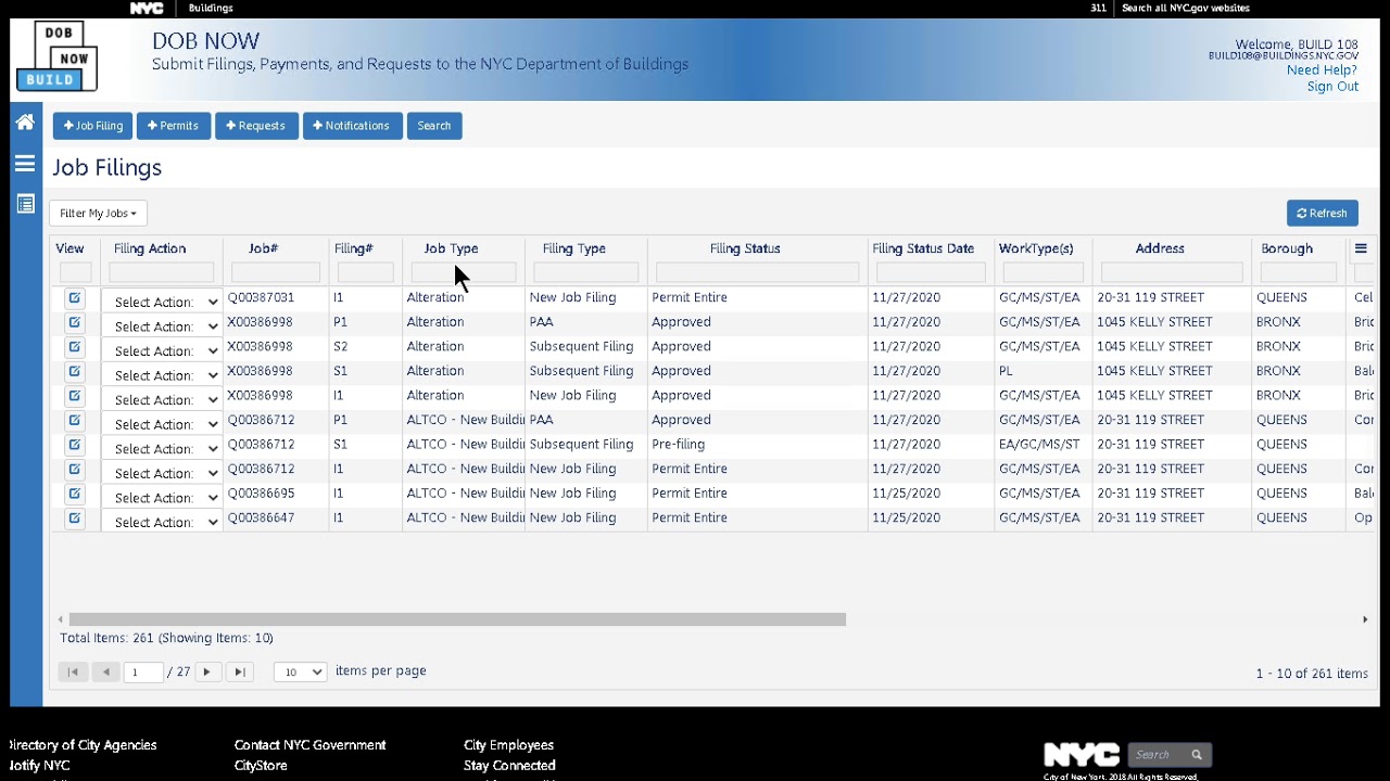 DOB NOW: BUILD – How to File an Earthwork Notification - YouTube