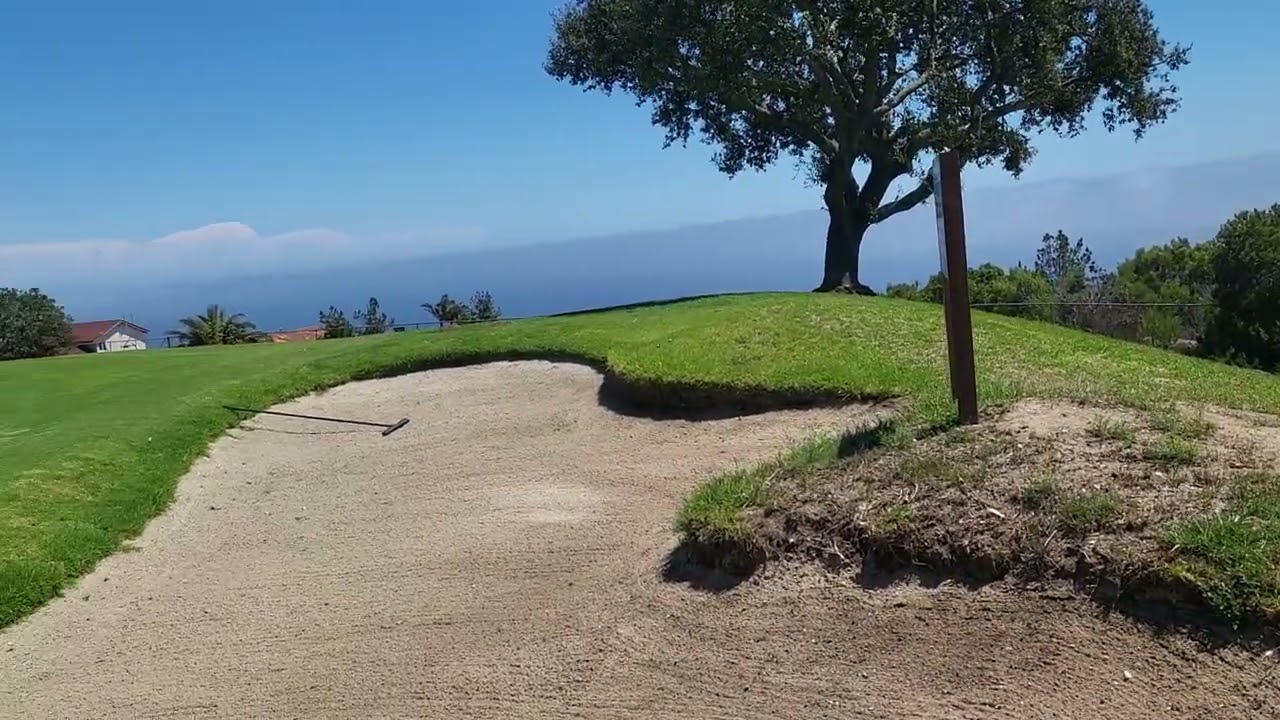 California golf: Los Verdes golf course, 15th hole, par 4/5, 로스버디스 골프장 ...